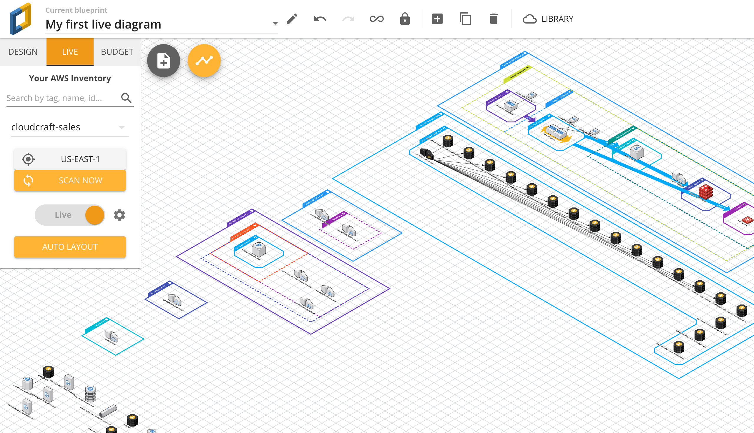 Create your first live AWS diagram