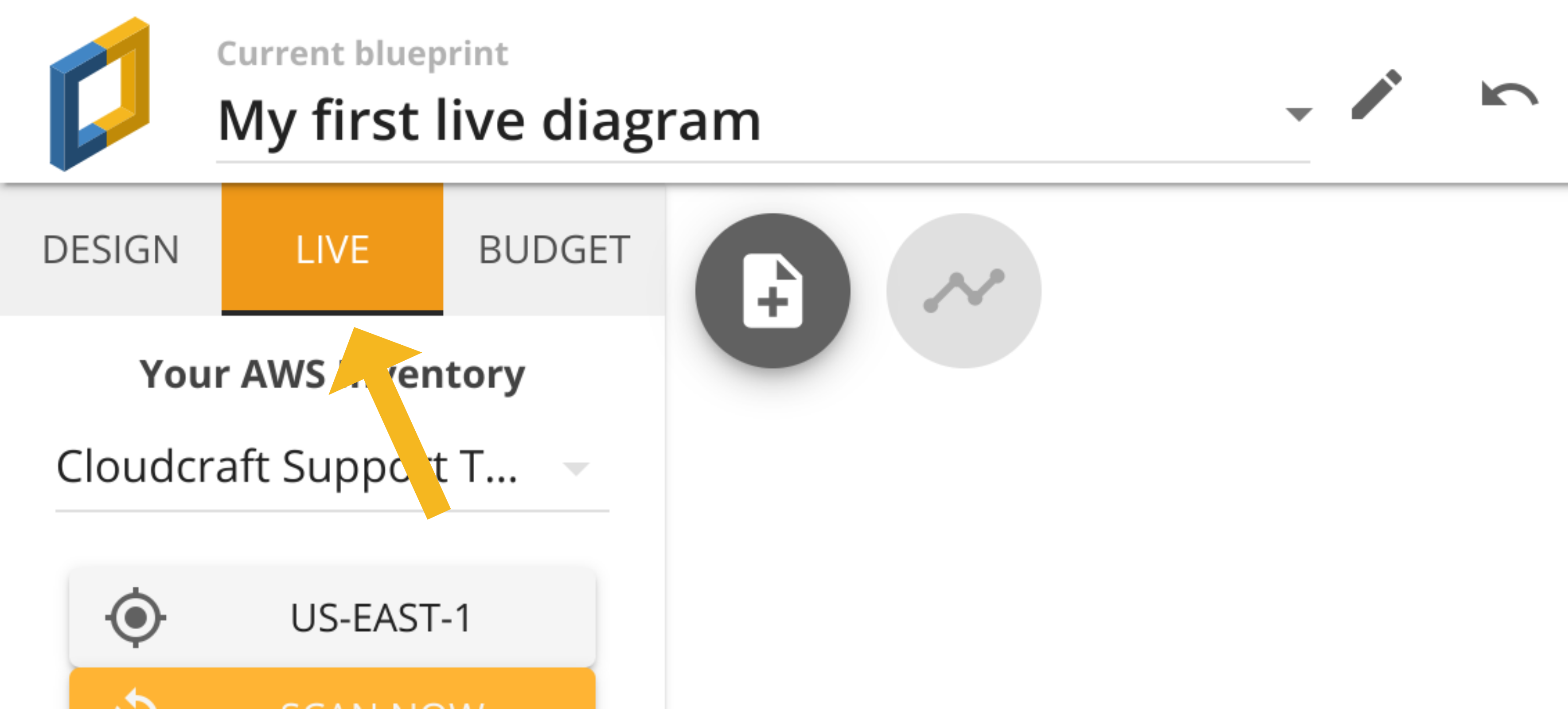 Create your first live AWS diagram