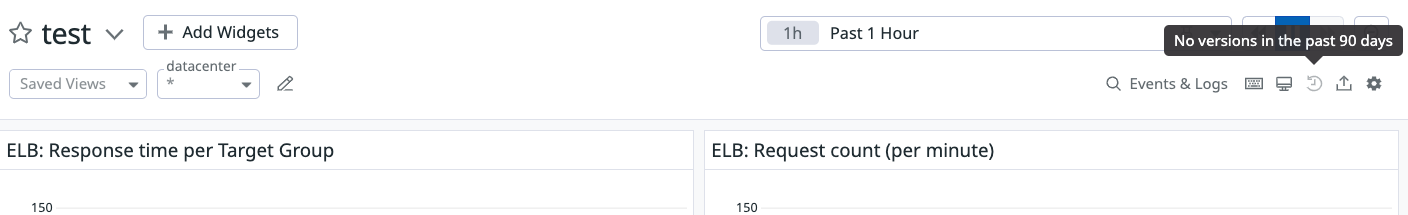 Version History for Dashboards