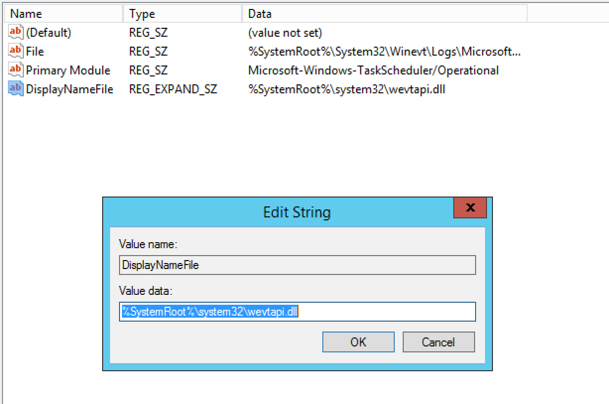 Add event log files to the `Win32_NTLogEvent` WMI class