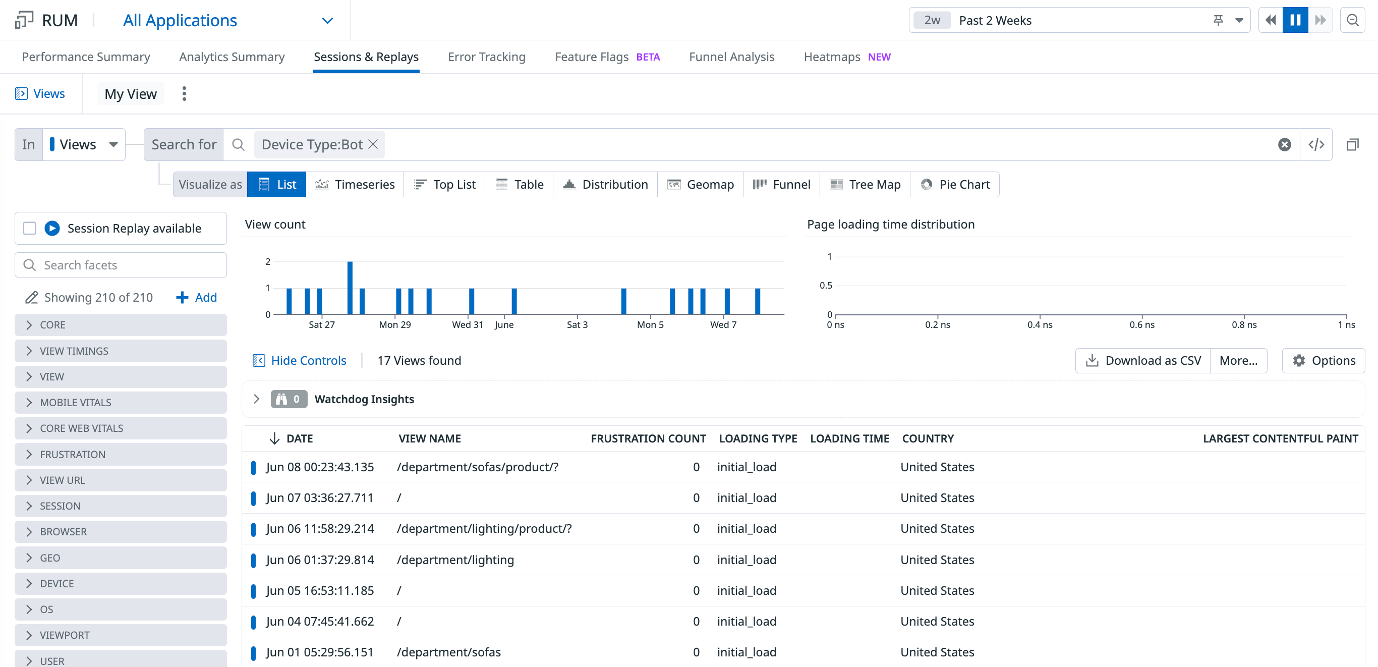 Identify Bots in the RUM Explorer